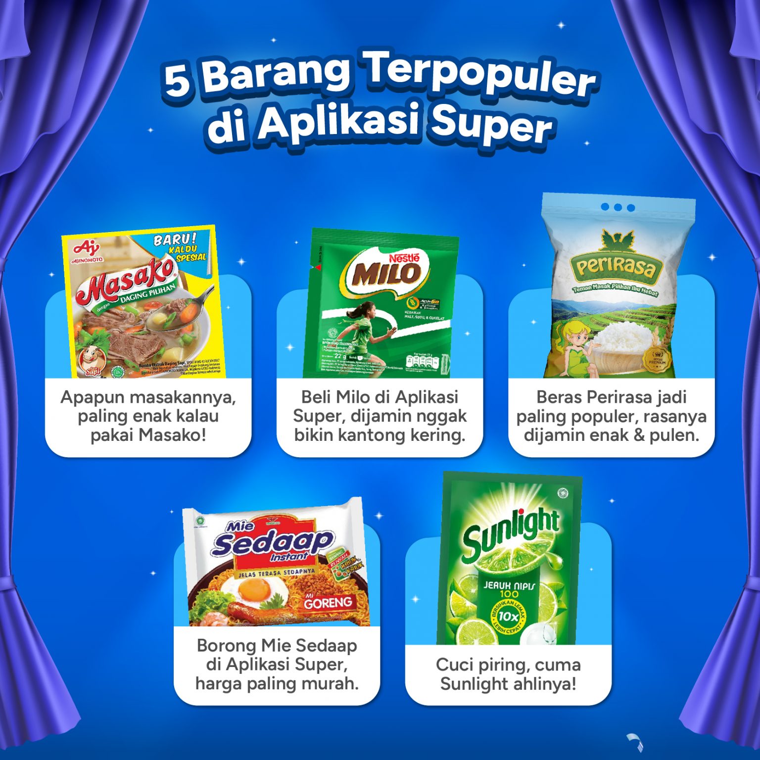 5 Barang Terpopuler di Aplikasi Super