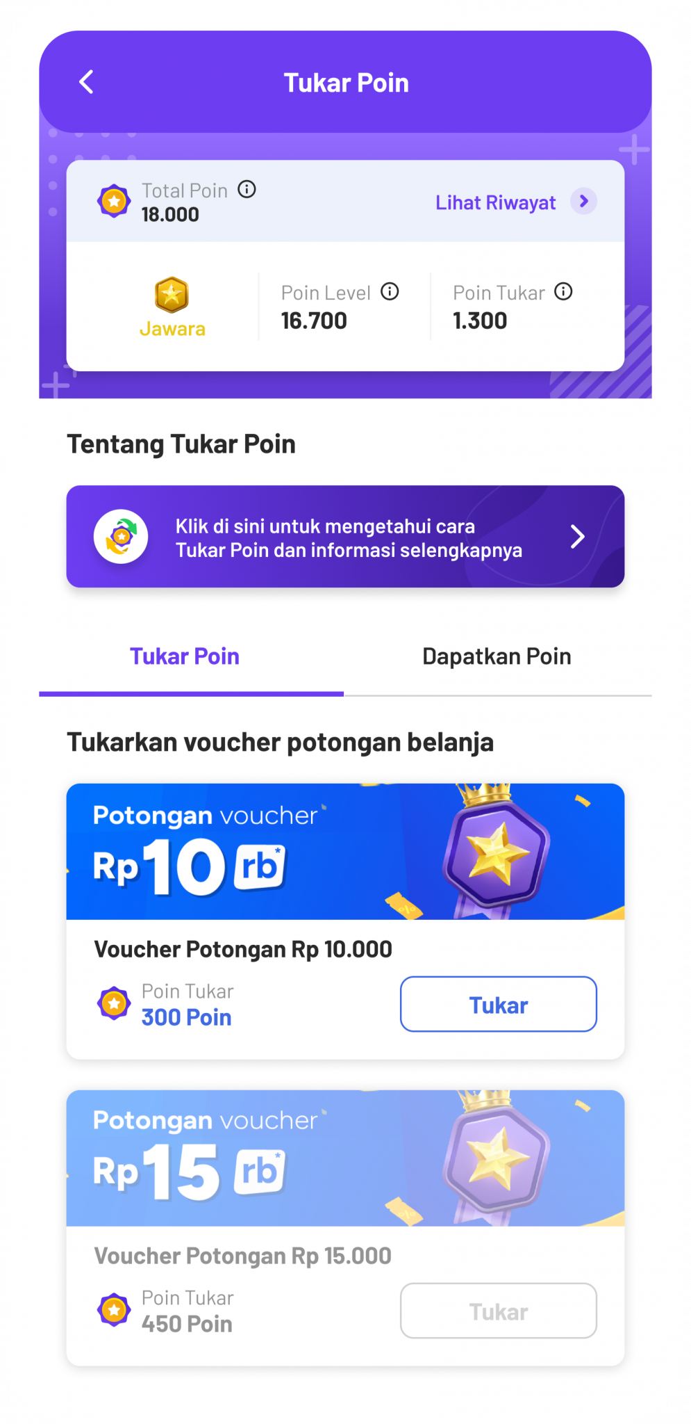 BARU: Fitur Tukar Poin Khusus Untuk Para Jawara, Bikin Belanja Makin Hemat