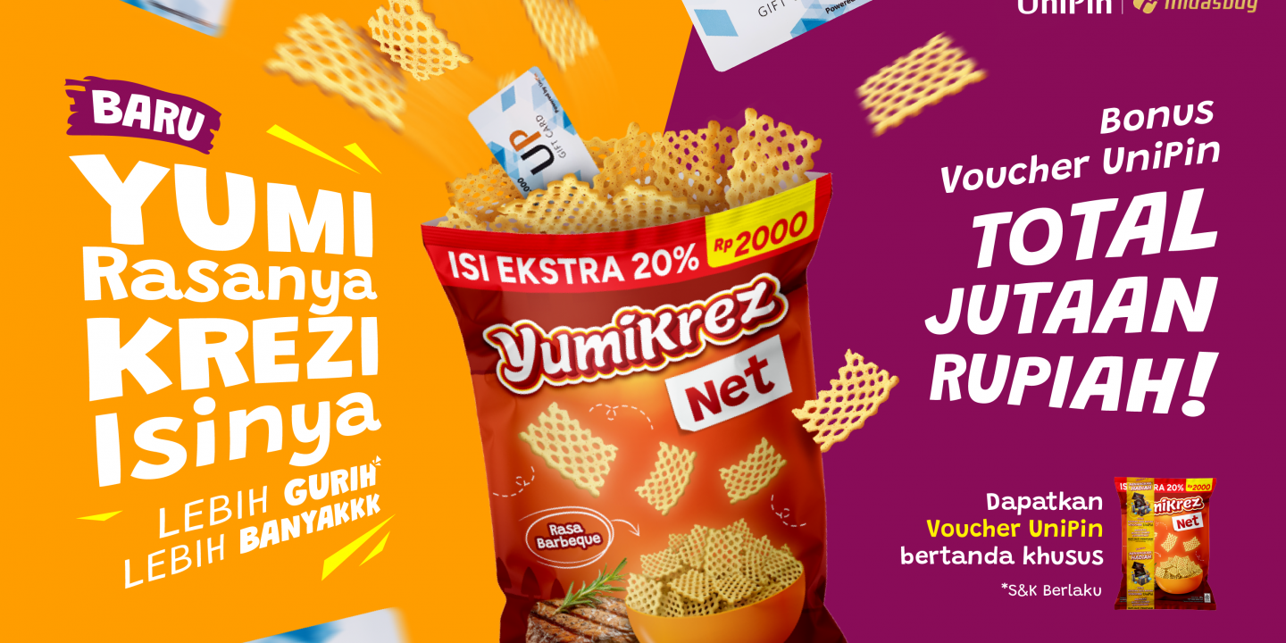 Beli YumiKrez Net Dapat Free Voucher Unipin!